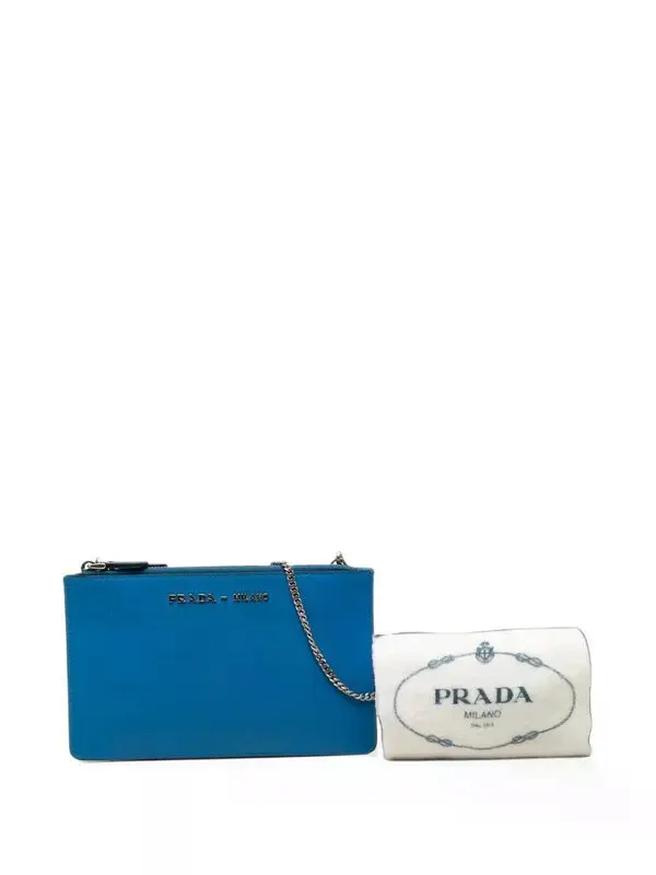 Prada 2010-2026 City Calf Double Zip Crossbody Bag