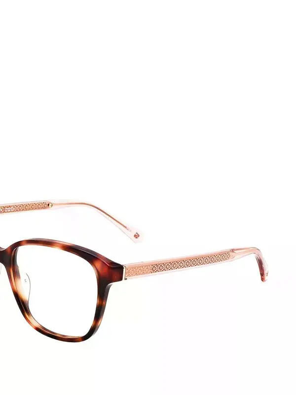 Kate Spade New York Tortoiseshell-effect Square-frame Eyeglasses With Protective Case