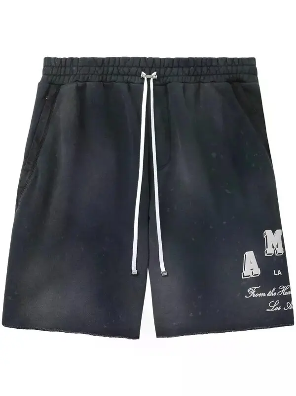 Amiri Vintage Collegiate Cotton Track Shorts