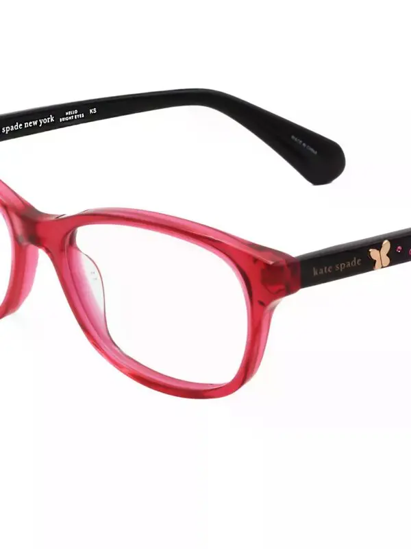Kate Spade New York Emmi Butterfly-detail Square-frame Eyeglasses - Red