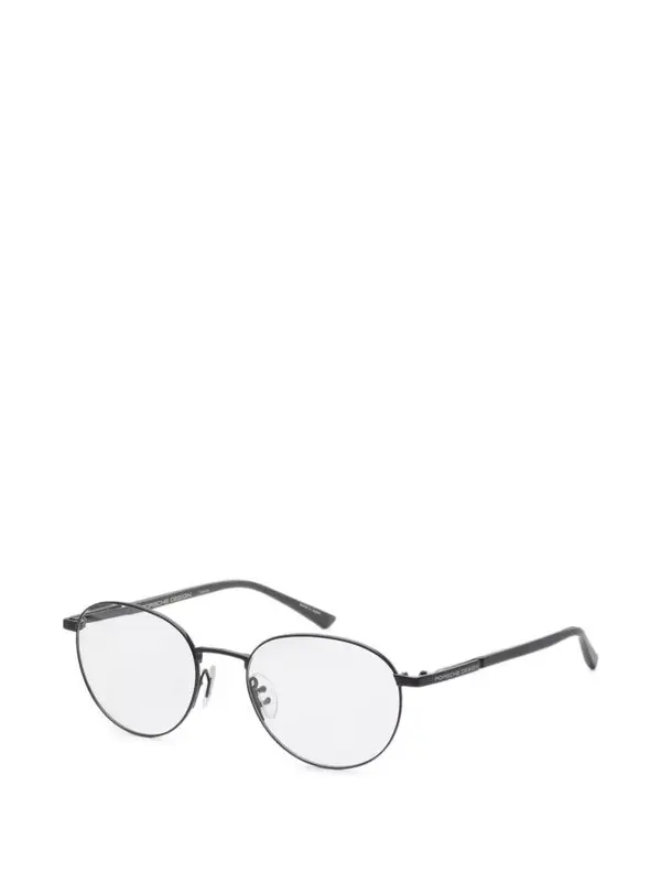 Porsche Design Round Frame Eyeglasses - Black