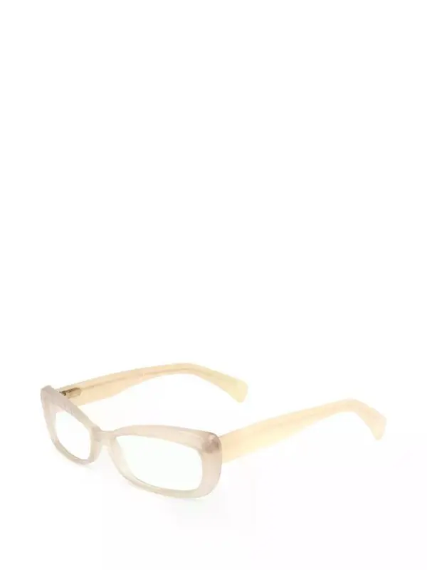 Alexander McQueen Croc-effect Cat-eye Glasses - Neutrals