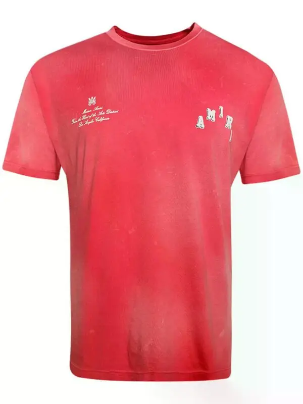 Amiri Vintage Collegiate Logo-print T-shirt - Red