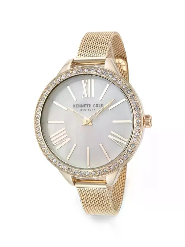 KENNETH COLE Crystal-embellished 40mm Watch