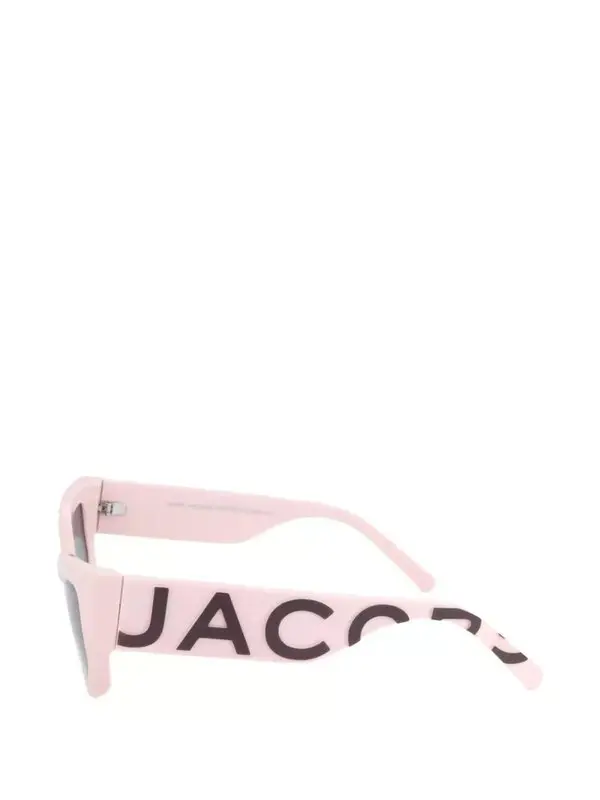Marc Jacobs Logo-lettering Geometric-frame Sunglasses