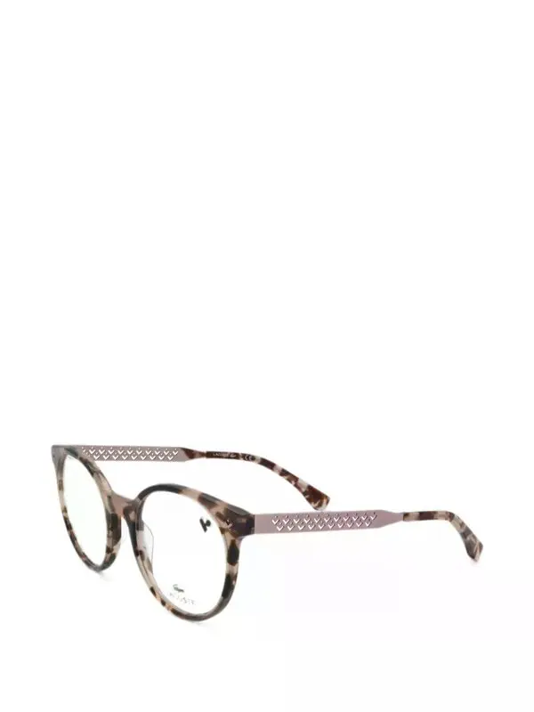 Lacoste Tortoiseshell-effect Round-frame Glasses