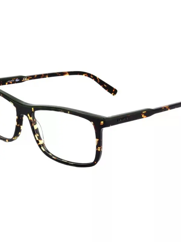 Lacoste Tortoiseshell-effect Rectangle-frame Eyeglasses - Brown
