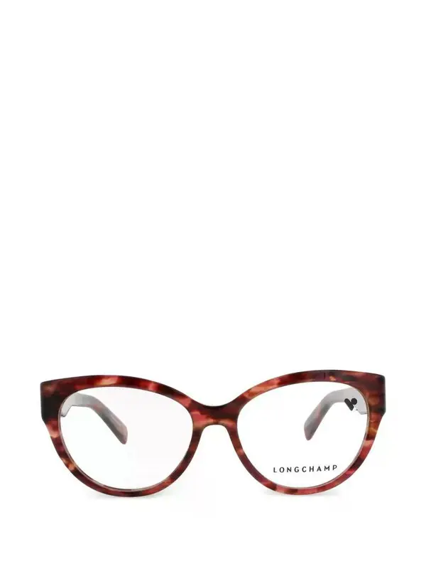 Longchamp Cat Eye Eyeglasses In Tortoiseshell Effect - Black