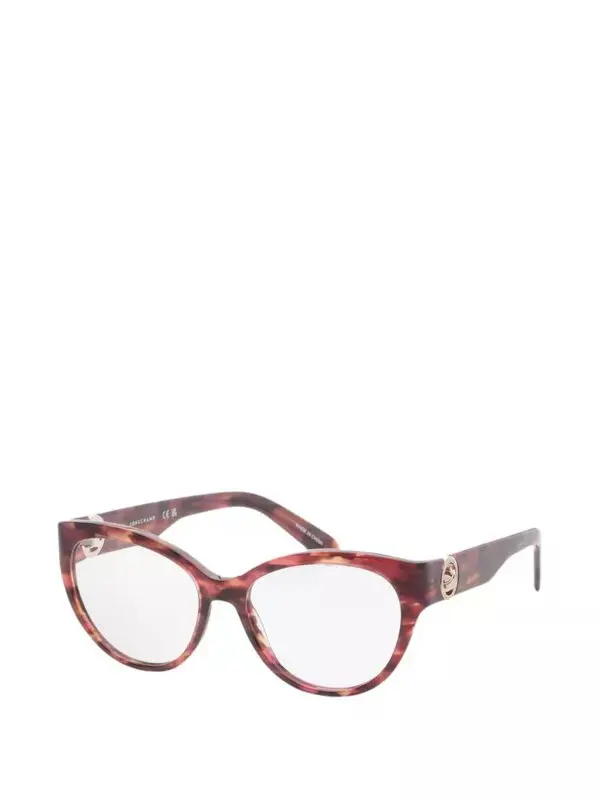Longchamp Cat Eye Eyeglasses In Tortoiseshell Effect - Black