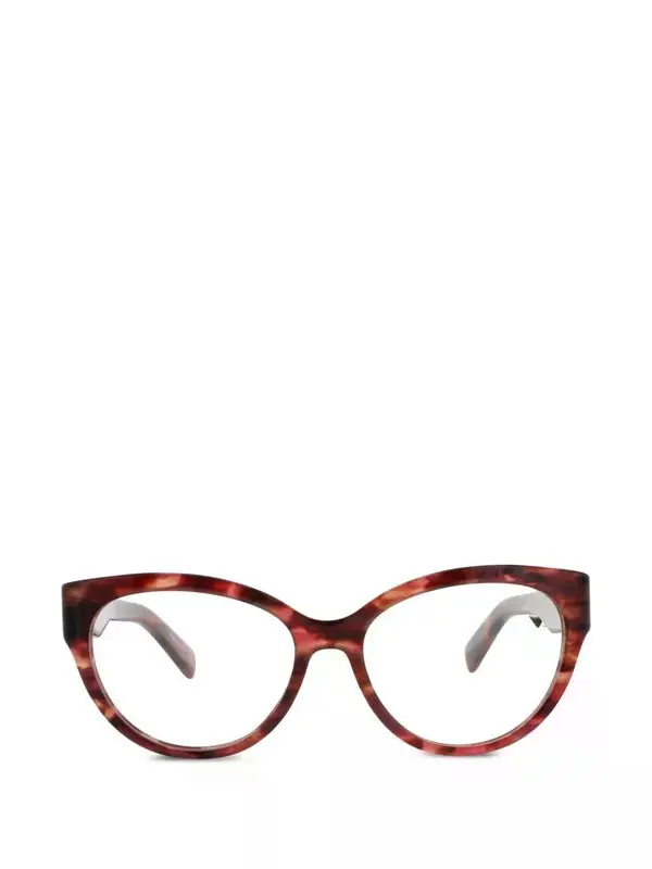 Longchamp Cat Eye Eyeglasses In Tortoiseshell Effect