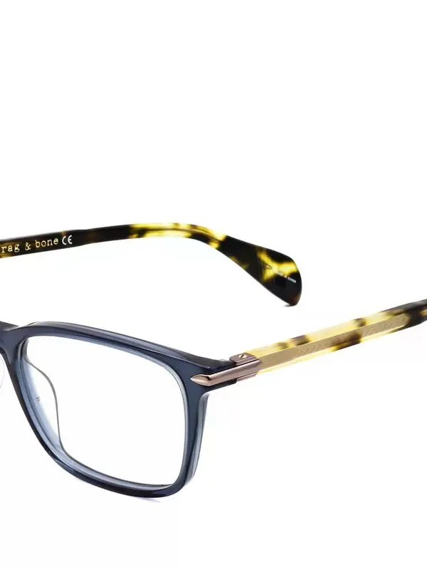 Rag & Bone Tortoiseshell-effect Rectangle-frame Glasses