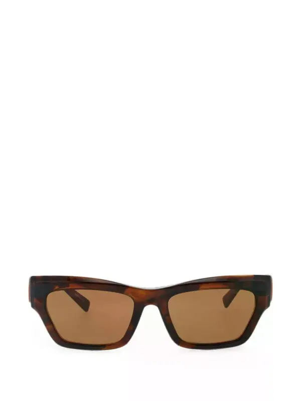Longchamp Tortoiseshell-effect Logo-plaque Sunglasses