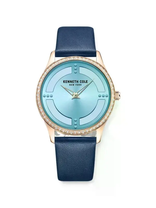 KENNETH COLE Crystal-bezel 34mm Watch