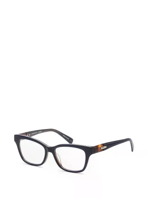 Longchamp Tortoiseshell-effect Rectangle-frame Glasses