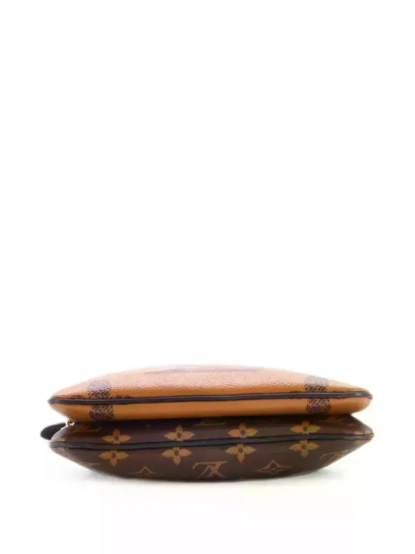 LOUIS VUITTON Double Zip Pochette Reverse Monogram Giant Clutch Bag