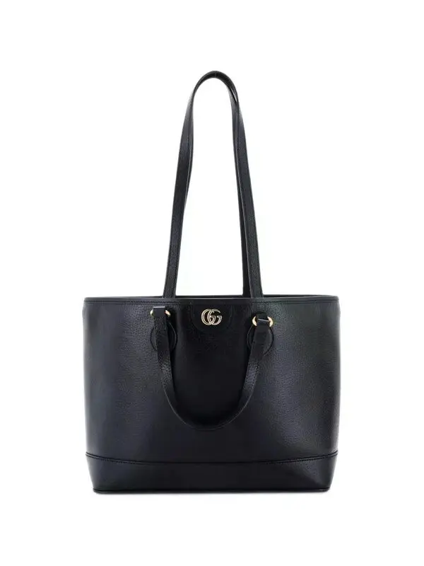 Gucci Ophidia Leather Shopping Tote Bag - Black