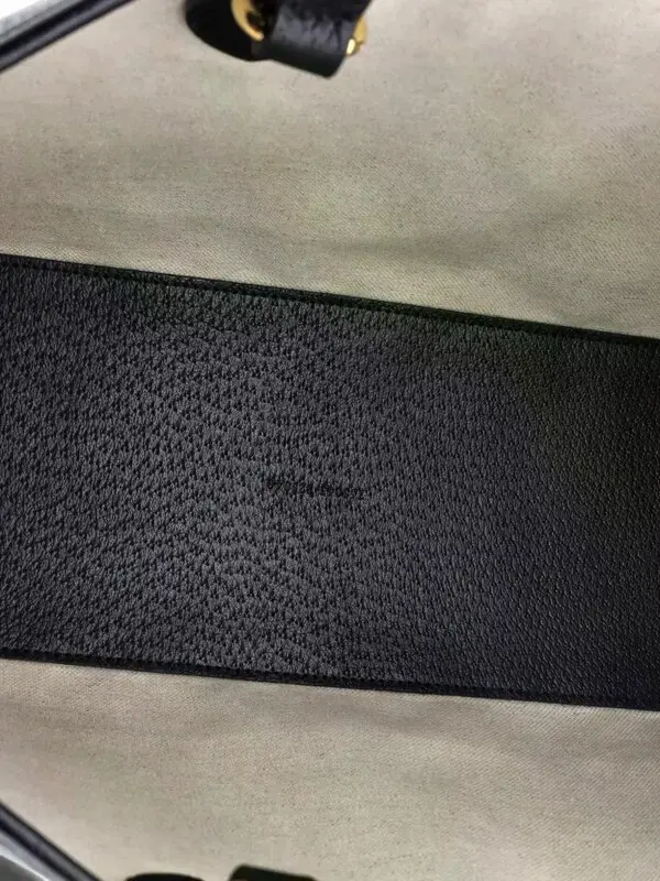 Gucci Ophidia Leather Shopping Tote Bag - Black