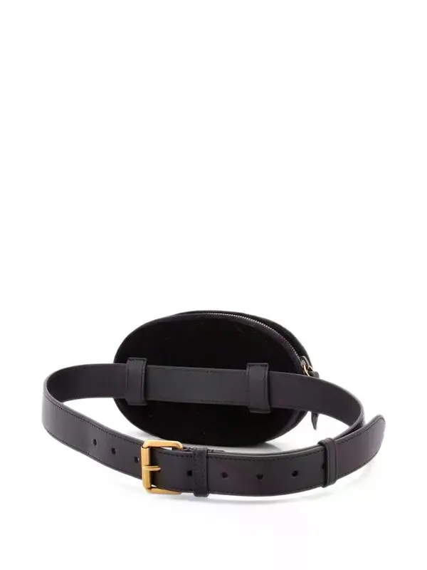 Gucci Gg Marmont Matelasse Velvet Belt Bag - Black