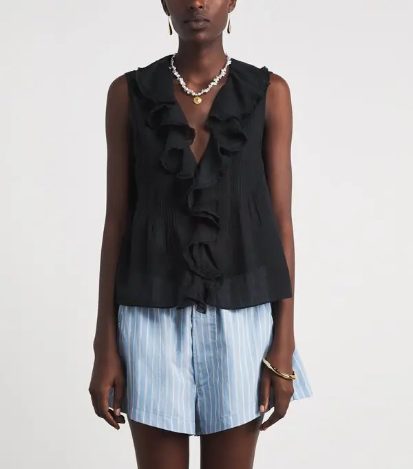 DÔEN Organic Cotton Hilda Ruffle Top