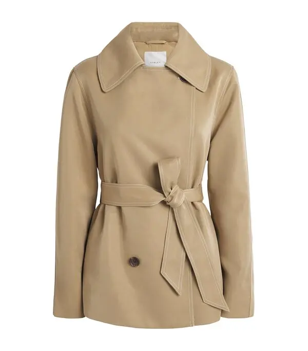 Varley Short Maddox Trench Coat - Beige