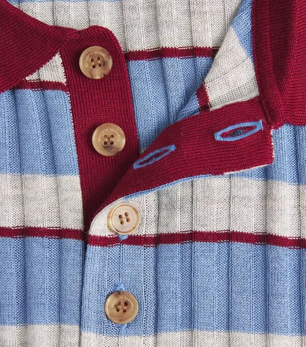 Brandon Maxwell Silk-cashmere Stripe Joni Polo Shirt