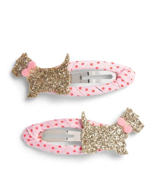 ROCKAHULA Glitter Spotty Scottie Hair Clips