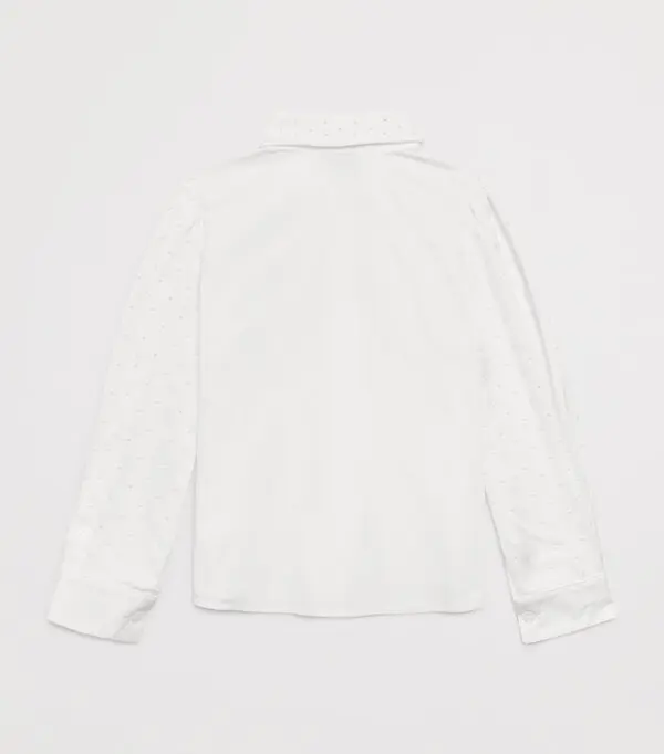 Monnalisa Satin Polka Dot Shirt