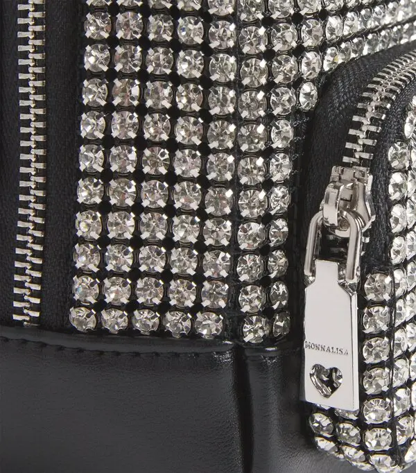 Monnalisa Rhinestone Backpack - Black