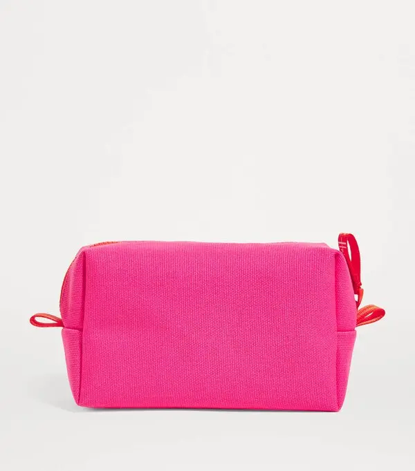 Harrods Cotton Logo Cosmetics Bag - Pink