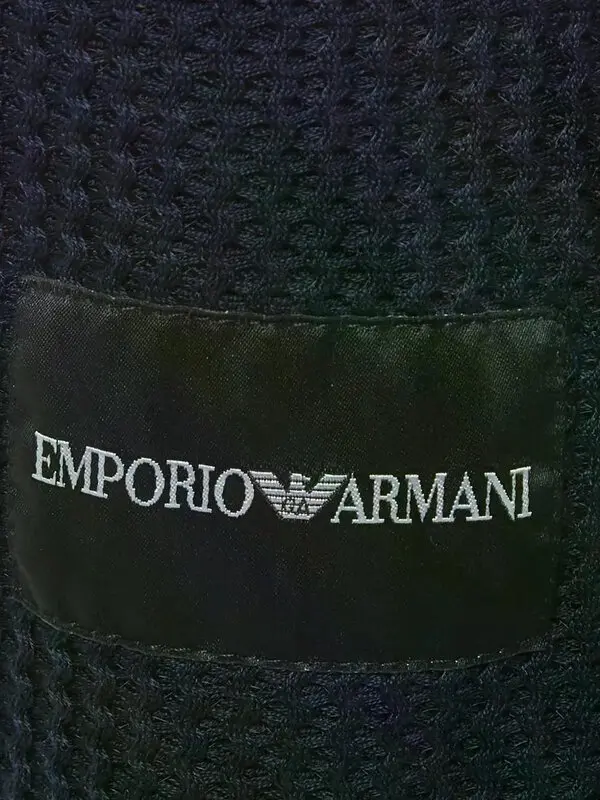 Emporio Armani Textured-knit Zip-up Jacket
