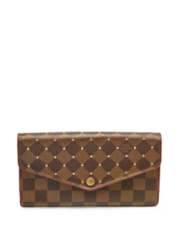 LOUIS VUITTON 2018 Studded Sarah Nm3 Wallet - Brown