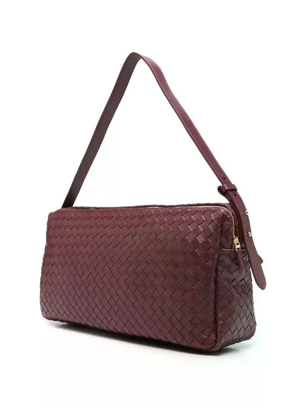 ELLEME Large Woven Leather Shoulder Bag - Red