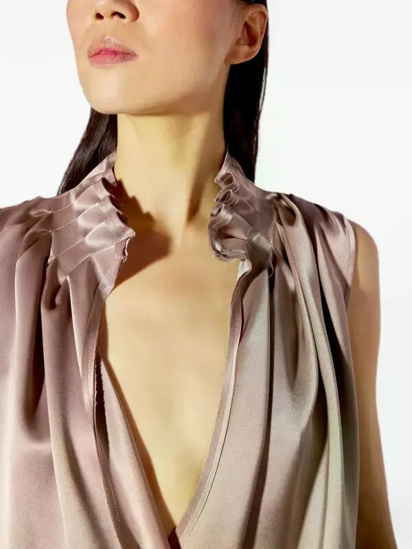 Liviana Conti Ruffled-trim Draped Top