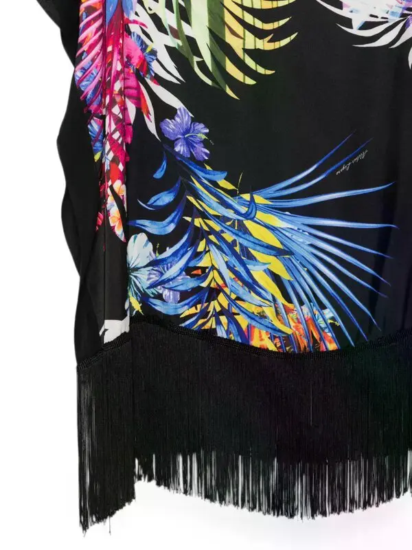 ALESSANDRO LEGORA Floral Print Fringed Tunic