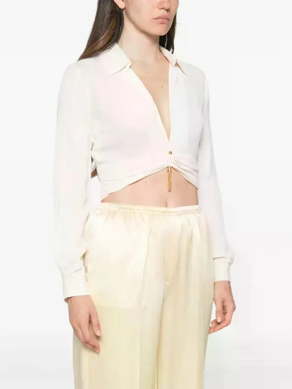 Elisabetta Franchi Tassel-detail Cropped Shirt
