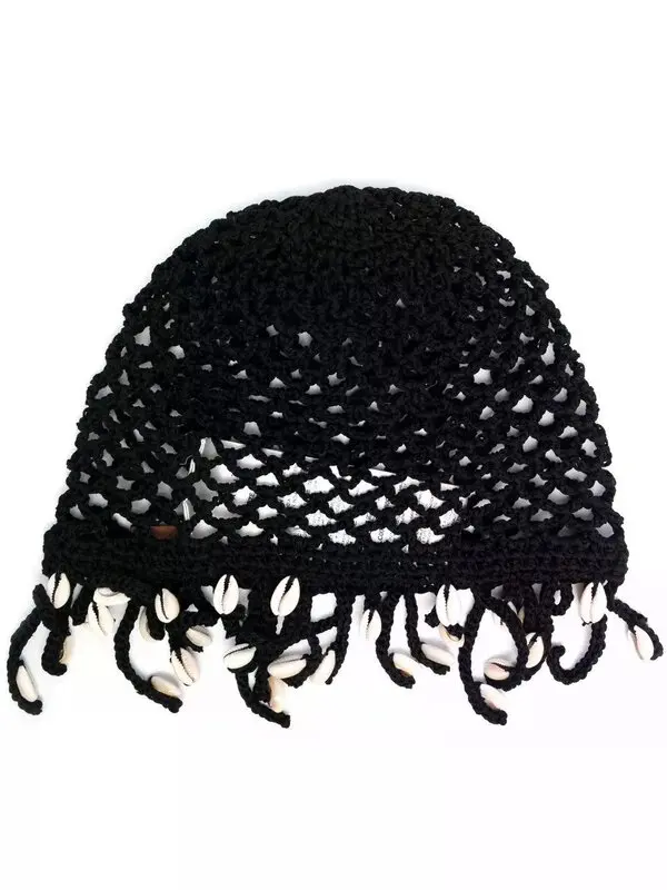 Alanui Mother Nature Cowry Shell-embellished Knitted Hat