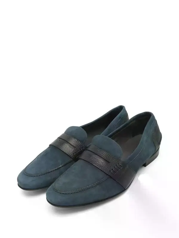 LANVIN Panelled Penny-slot Loafers - Blue