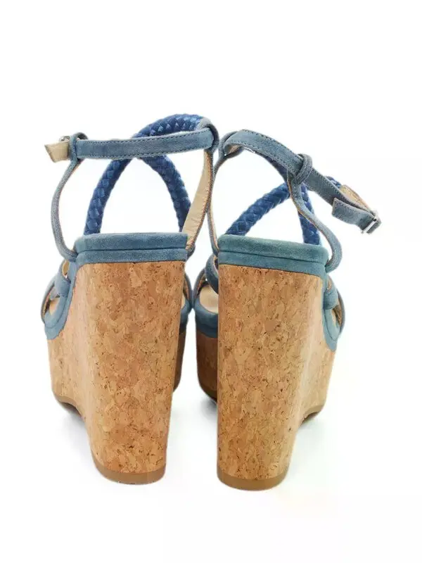 JIMMY CHOO Wedge Sandals With Braided Straps