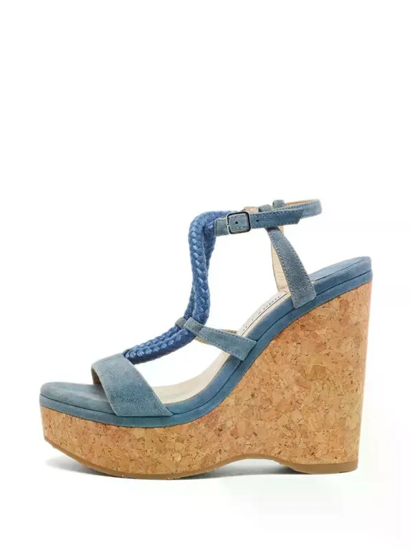 JIMMY CHOO Wedge Sandals With Braided Straps