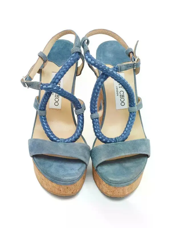 JIMMY CHOO Wedge Sandals With Braided Straps