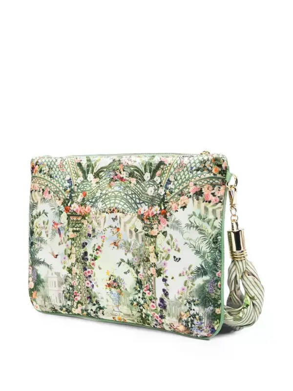Camilla Floral Print Silk Scarf Clutch Bag