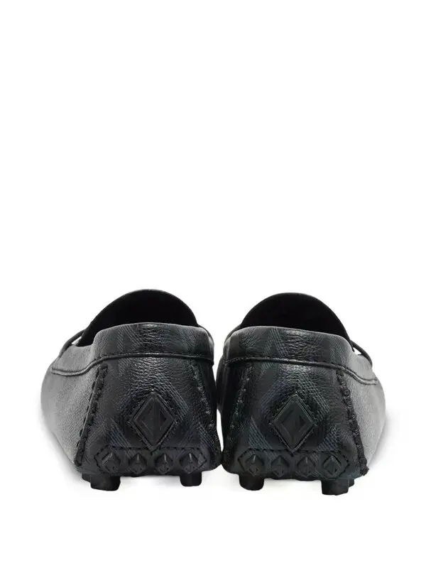 Dior Leather Cd Diamond Loafers - Black