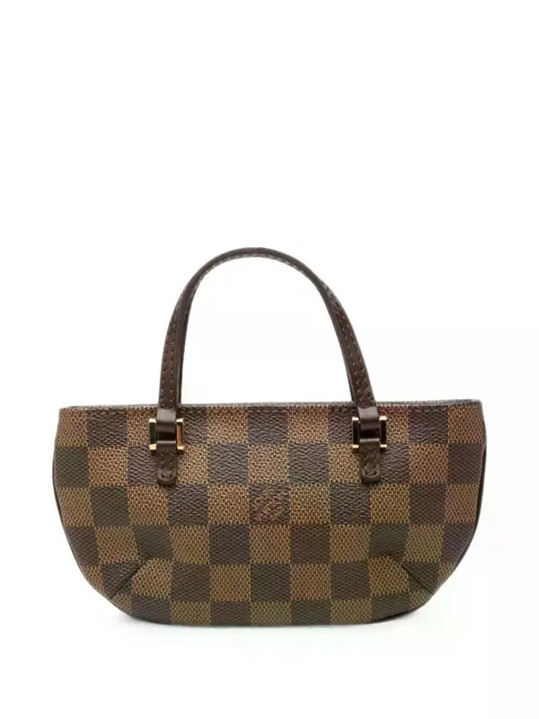 LOUIS VUITTON 1990-2010 Damier Ebene Manosque Pochette Handbag
