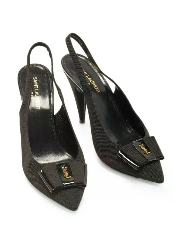 Saint Laurent Anais Bow Slingback Pumps