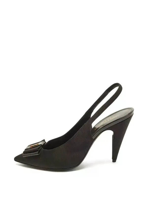 Saint Laurent Anaïs Bow Slingback Pumps