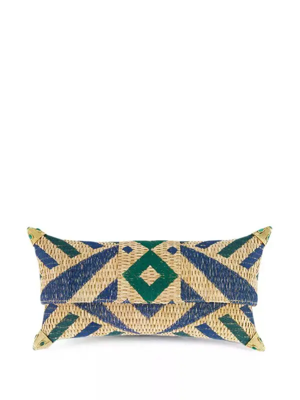 BAVASH DESIGN Cecil Embroidered Clutch Bag - Neutrals