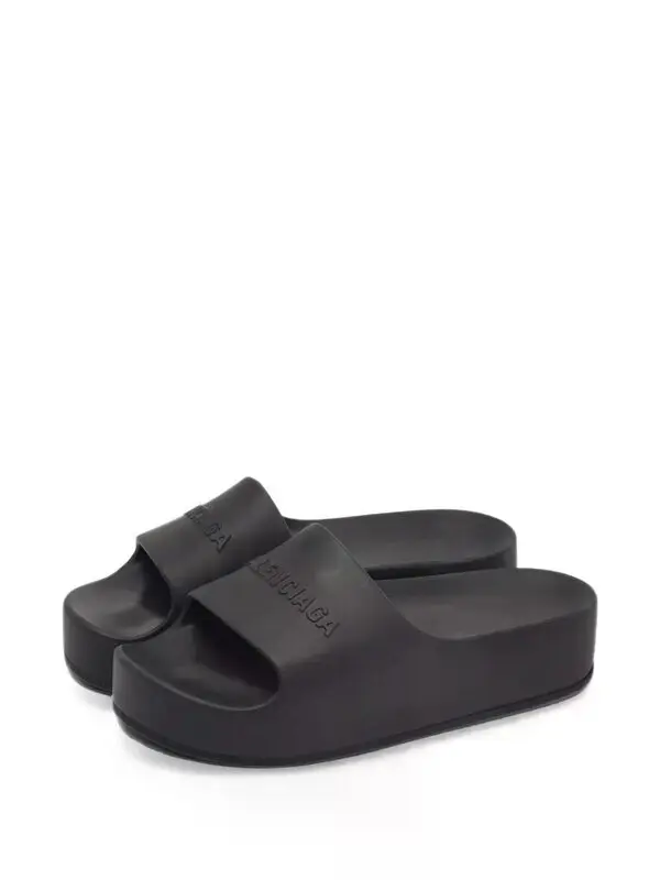 Balenciaga Logo Chunky Pool Slides