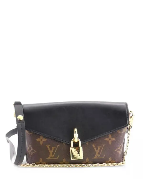LOUIS VUITTON Monogram Canvas And Leather Padlock On Strap Crossbody Bag