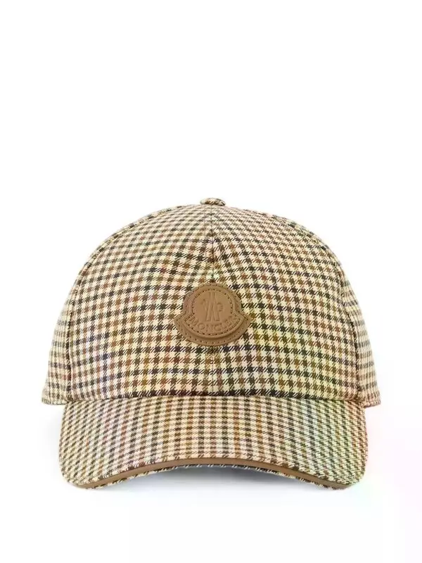 Moncler Check Wool Baseball Cap
