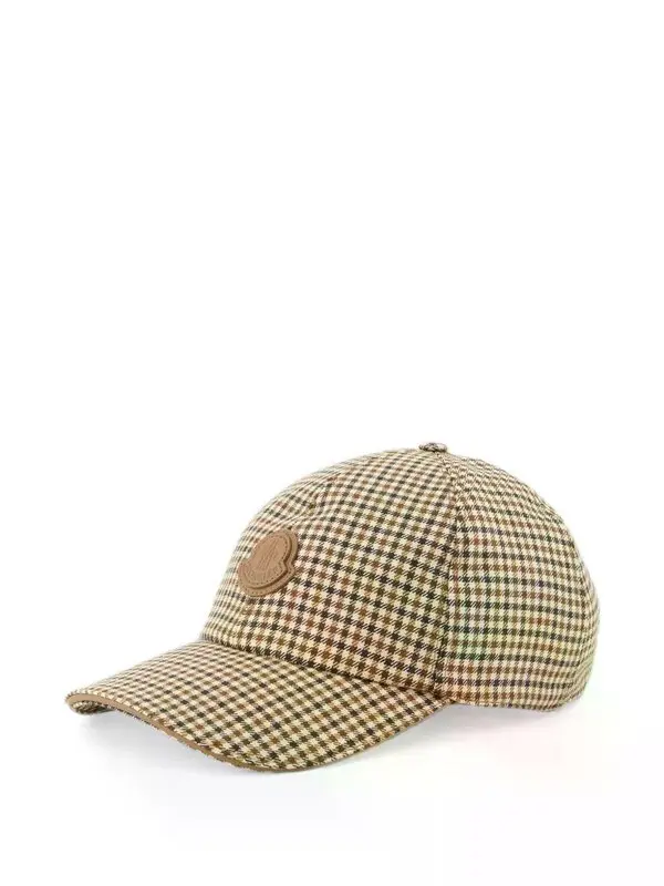Moncler Check Wool Baseball Cap